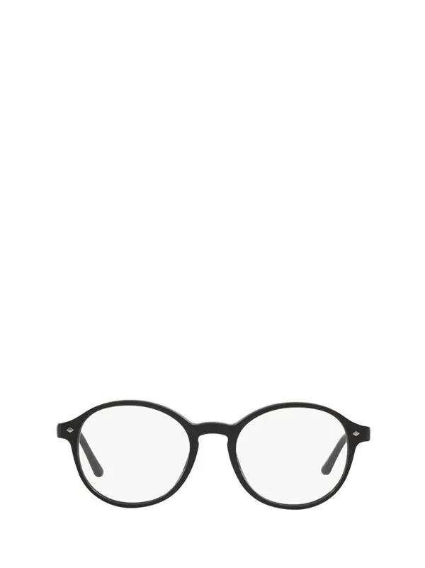 Giorgio Armani Rounded Eyeglasses - Top Matte Black / Shiny
