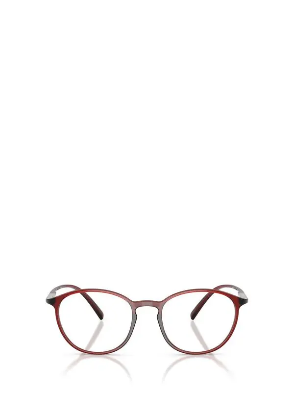 Giorgio Armani Round Frame Eyeglasses - Transparent Bordeaux