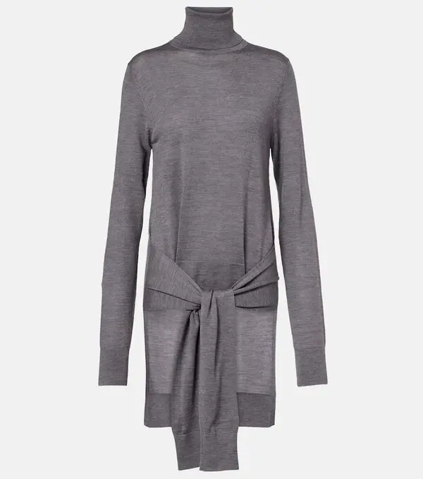 TOTEME Turtleneck Wool And Silk Sweater - Grey
