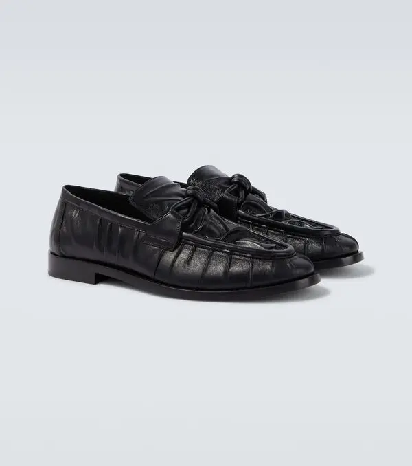 Bottega Veneta Astaire Leather Loafers