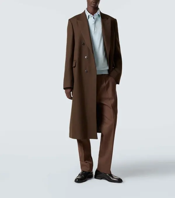 Zegna Cotton And Wool Straight Pants