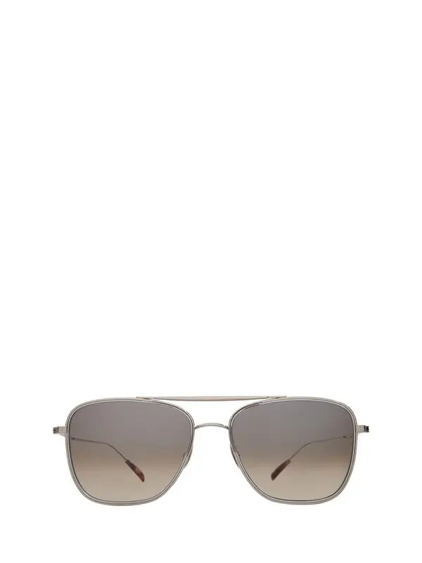 MR. LEIGHT Aviator Sunglasses - White Gold-maple