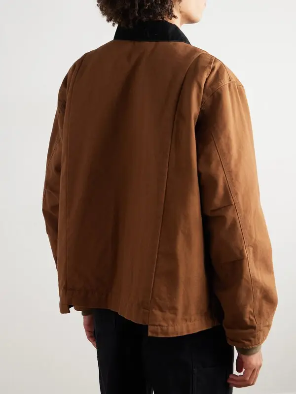 Sacai X Carhartt Wip Panelled Cotton-canvas Jacket - Neutrals