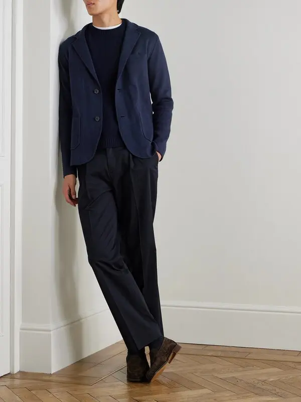 N.peal Cotton, Silk And Cashmere-blend Blazer