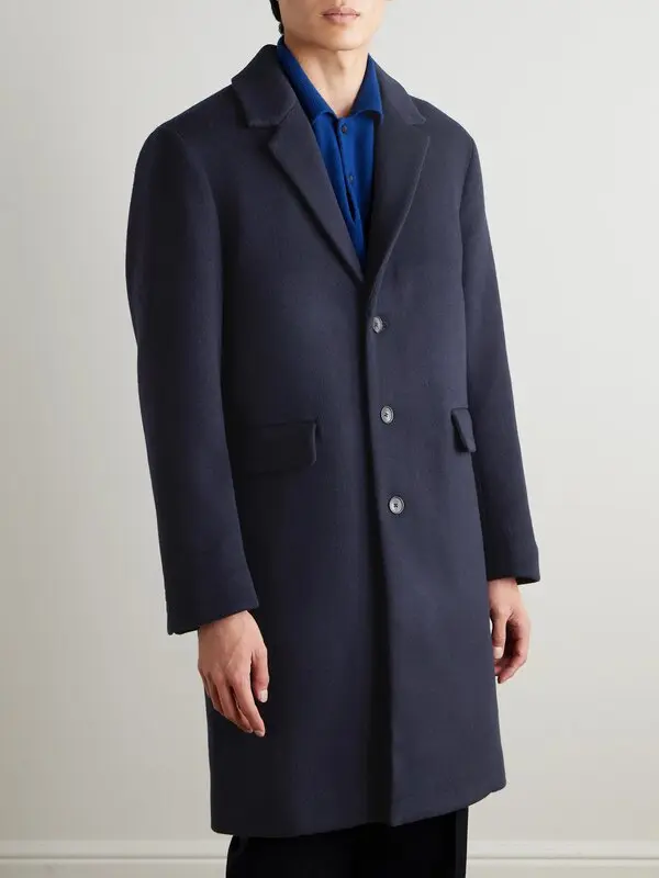 Mr P. Wool And Cashmere-blend Coat - Blue