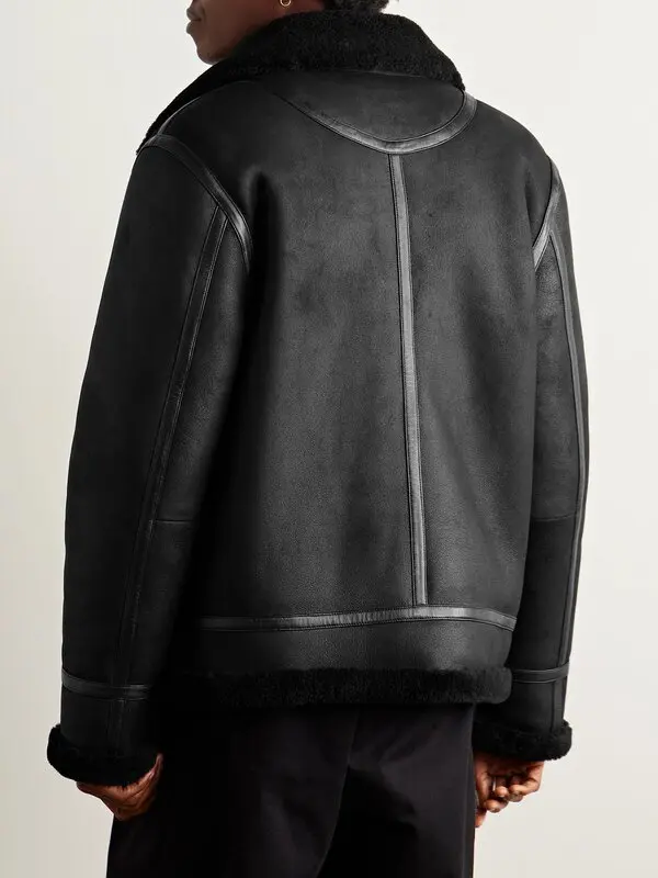 Mr P. Shearling Bomber Jacket - Black