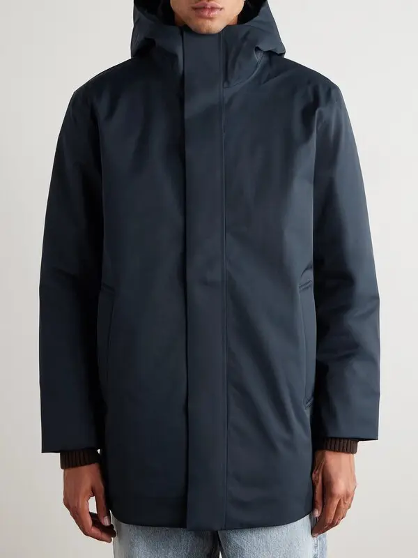 Nn07 Blake 8240 Padded Recycled-twill Parka - Blue
