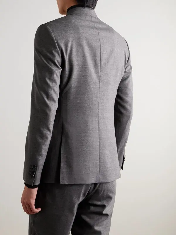 Mr P. Slim-fit Double-breasted Wool Suit Jacket
