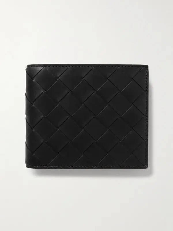 Bottega Veneta Intrecciato Leather Billfold Wallet - Black
