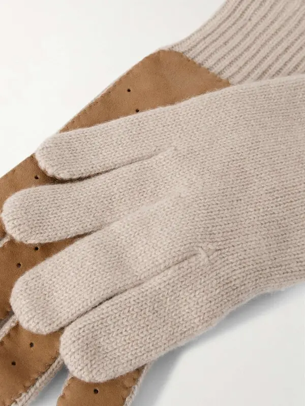 Brunello Cucinelli Ribbed Cashmere Gloves