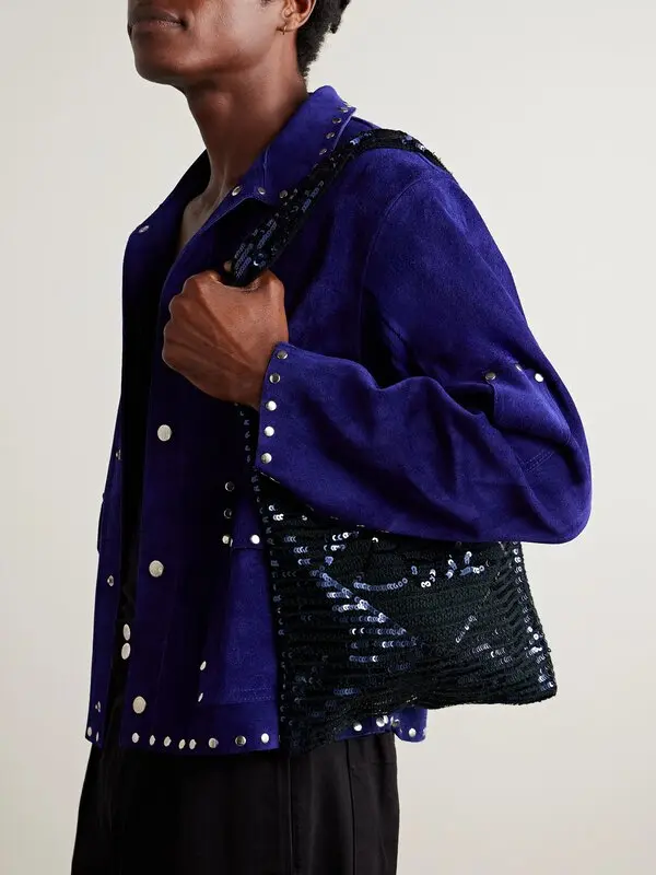BODE Spotlight Sequin-embellished Wool Tote