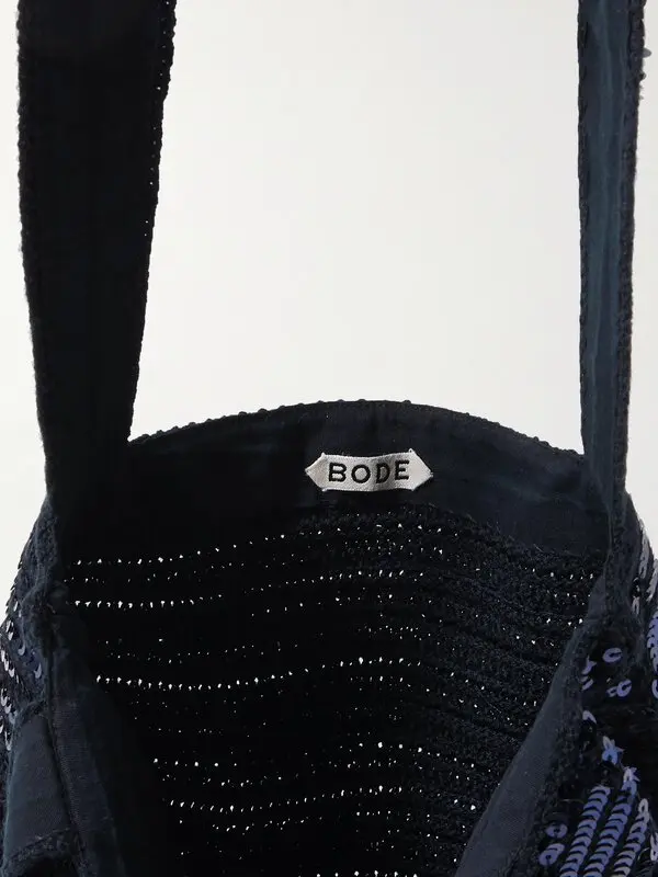 BODE Spotlight Sequin-embellished Wool Tote