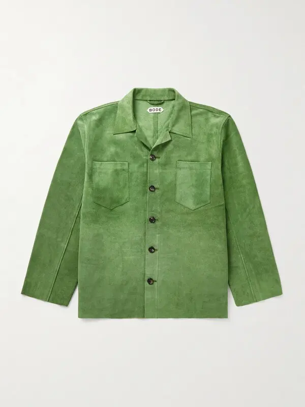 BODE Suede Overshirt - Green