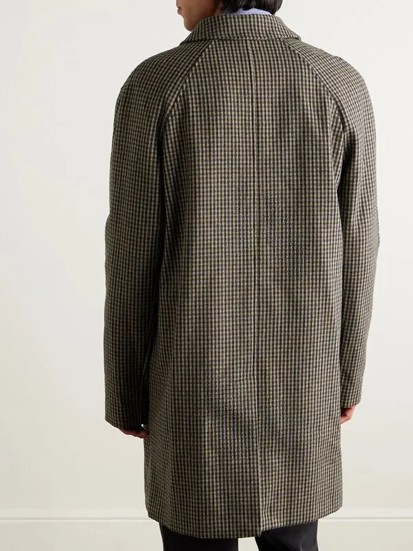 A.p.c. Mac Paul Houndstooth Wool-blend Coat