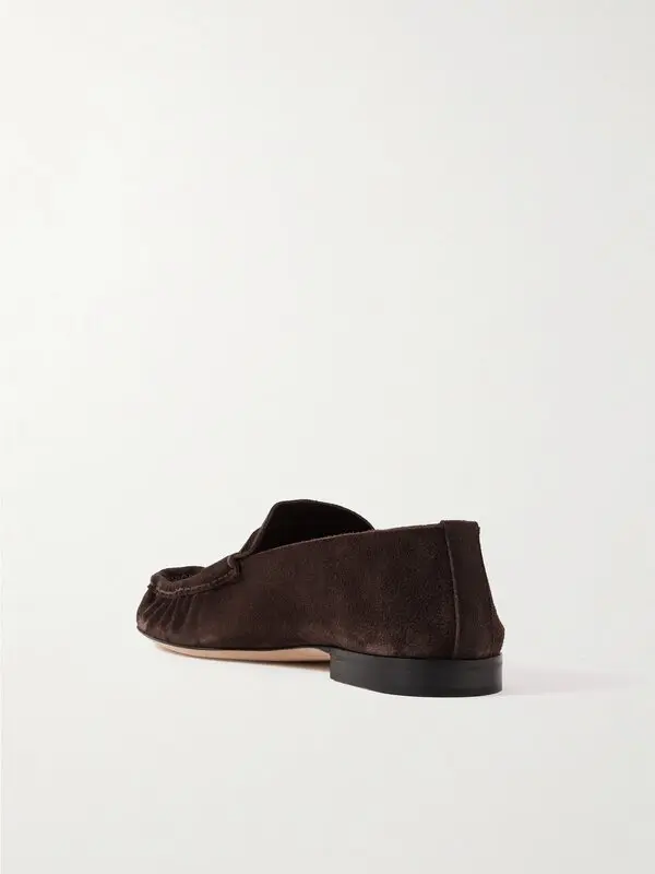 THE ROW Suede Loafers