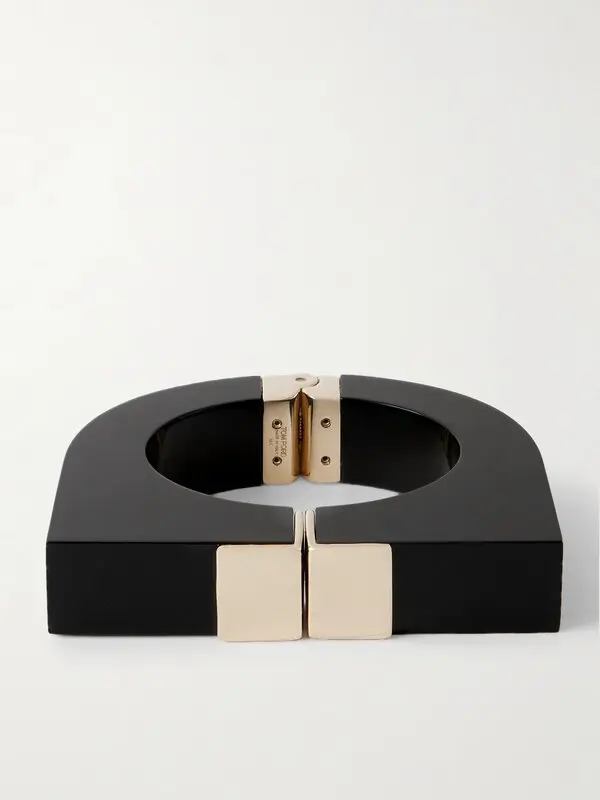 TOM FORD Gold-tone And Plexiglas Cuff - Black