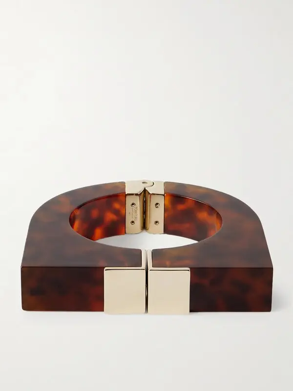 TOM FORD Gold-tone And Plexiglas Cuff - Tortoiseshell