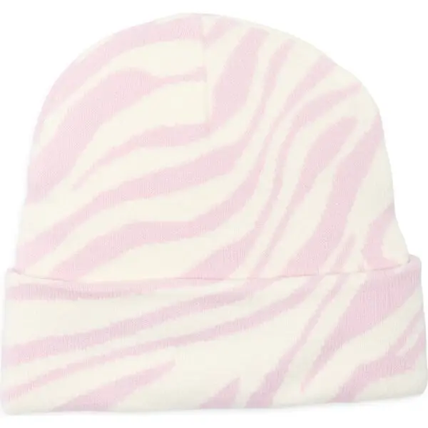 THE ACCESSORY COLLECTIVE Animal Stripe Beanie - Pink