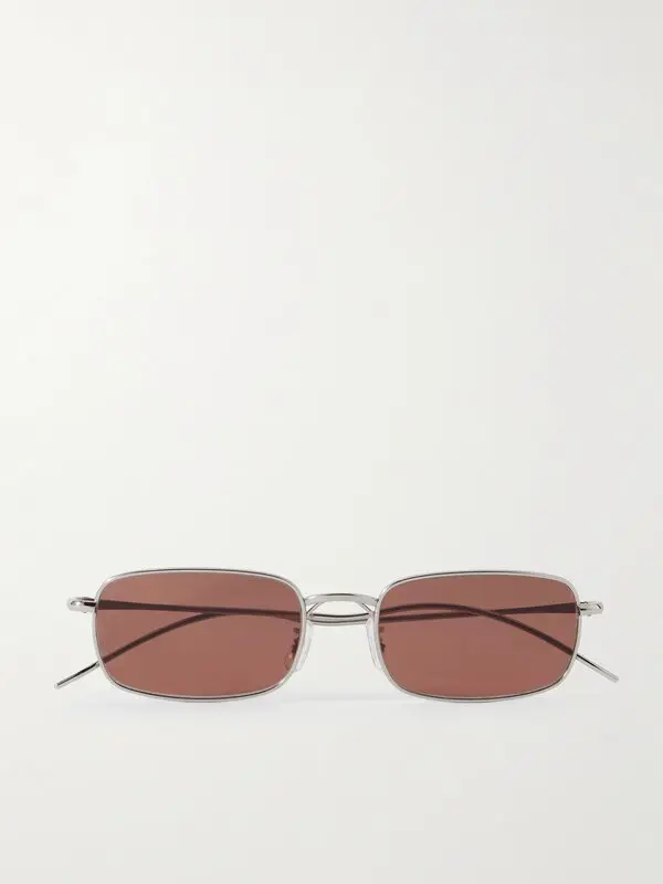Oliver Spencer Rectangle Frame Sunglasses - Silver