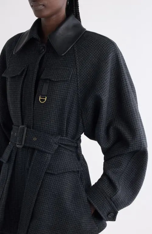 Chloé Houndstooth Virgin Wool Hunting Jacket