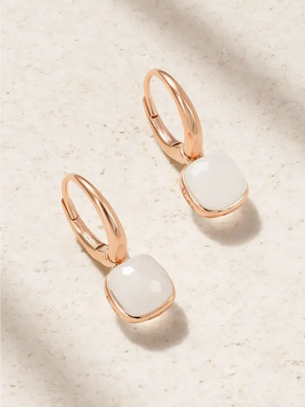 Pomellato Nudo Rose Quartz And 18-karat Earrings - Gold