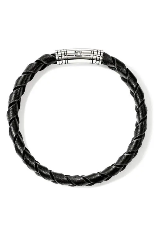 John Hardy Leather And Sterling Silver Bracelet