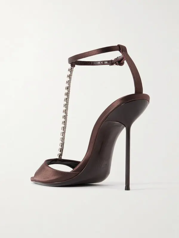 Paris Texas Lidia Crystal-embellished Satin Sandals