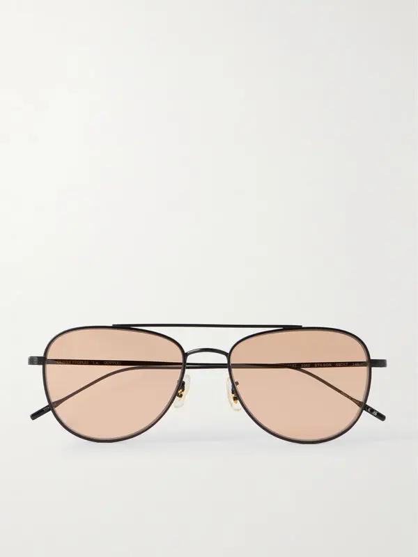 Oliver Spencer Aviator-style Sunglasses - Black