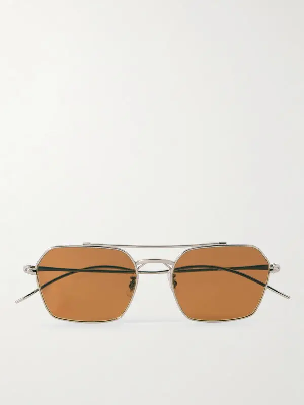 Oliver Spencer Aviator-style Sunglasses - Silver