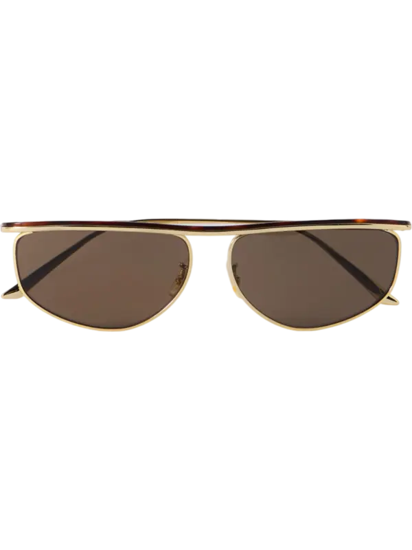 Oliver Spencer Khaite 1986 D-frame Sunglasses - Gold