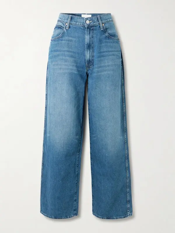 MOTHER The Delinquent Nerdy Mid-rise Straight-leg Jeans - Blue