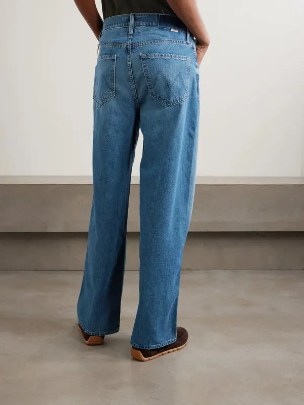 MOTHER The Delinquent Nerdy Mid-rise Straight-leg Jeans - Blue
