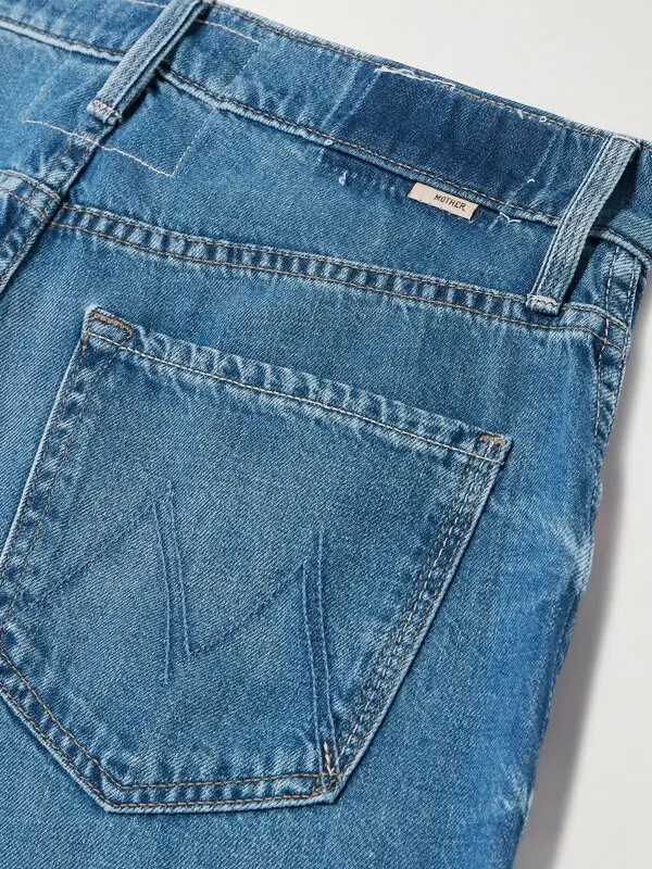 MOTHER The Delinquent Nerdy Mid-rise Straight-leg Jeans - Blue