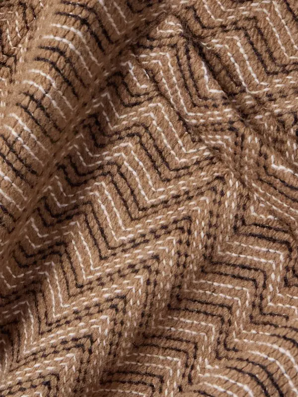 Missoni Caperdoni Wool And Cotton-blend Straight-leg Trousers - Brown