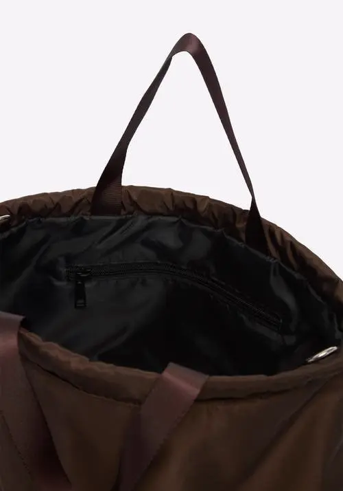 PELOTON Cinch Sack Crossbody Bag - Cocoa