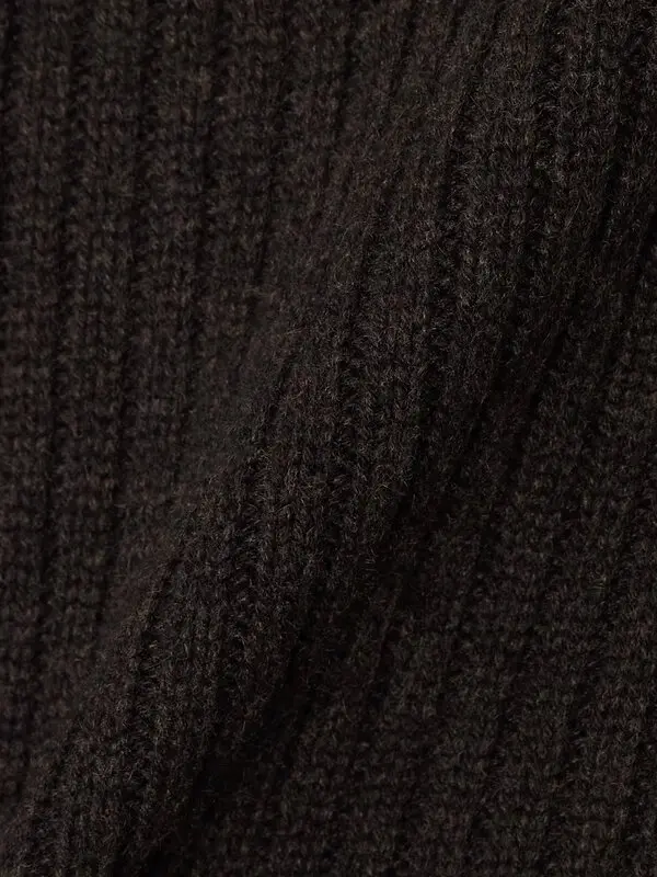 Le Kasha Galway Ribbed Cashmere Turtleneck Sweater - Brown