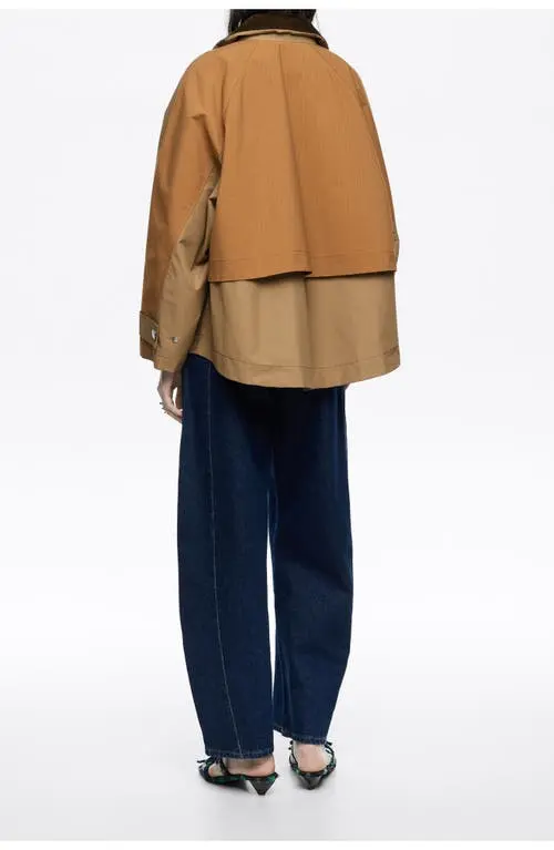 Bimba Y Lola A-line Trench Coat - Khaki
