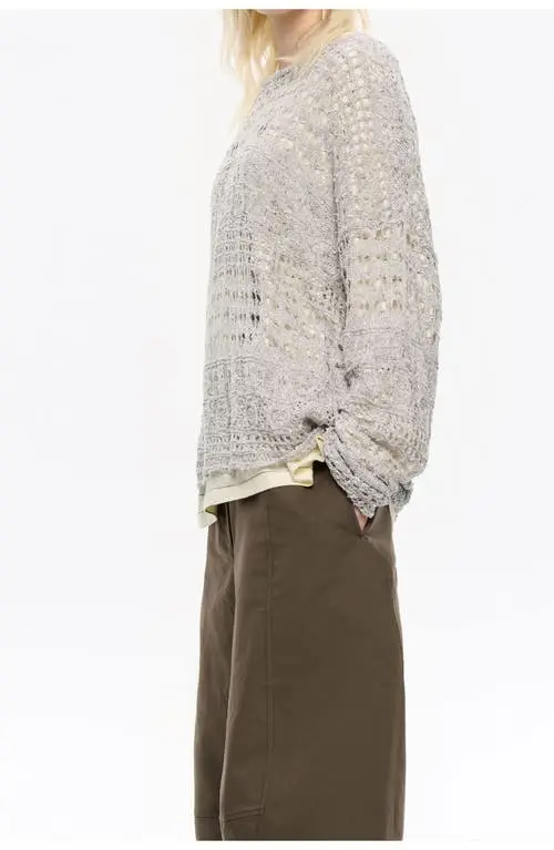 Bimba Y Lola Lurex Openwork Knit Sweater