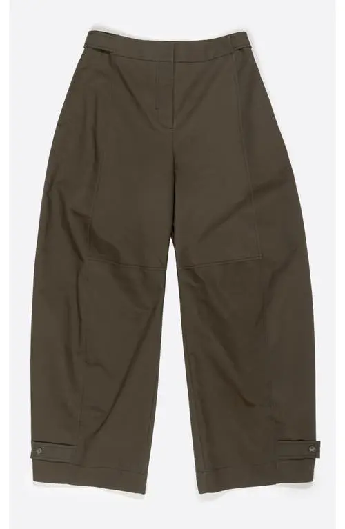 Bimba Y Lola Adjustable Barrel Leg Trousers - Dark Khaki