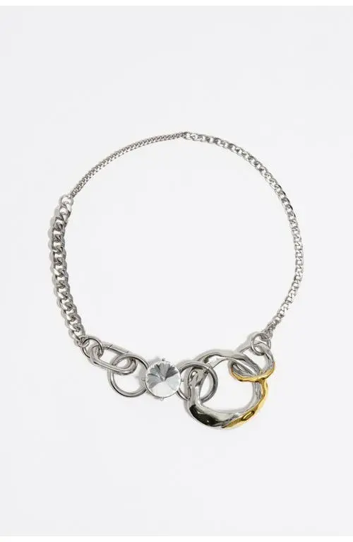 Bimba Y Lola Chain Necklace - Dark Silver