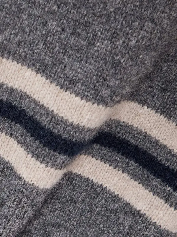 Daughter Edith Striped Wool Polo Sweater