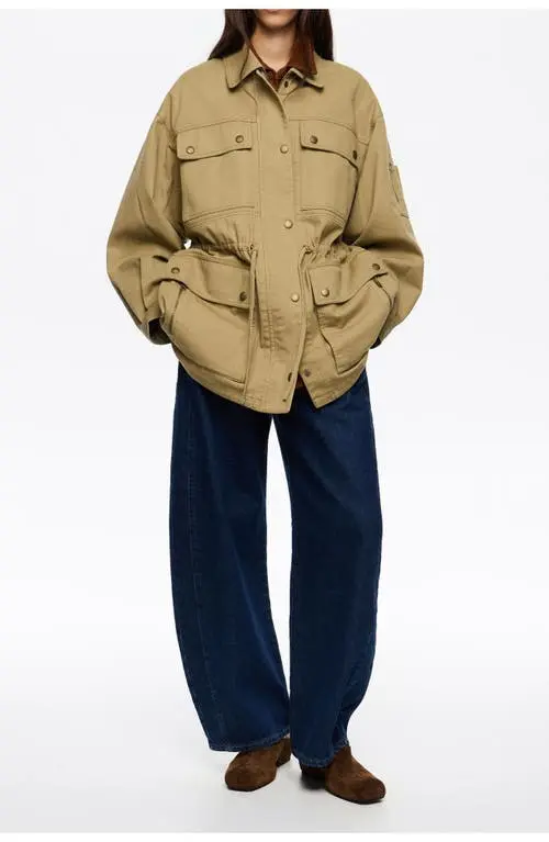 Bimba Y Lola Cotton Drawstring Waist Jacket