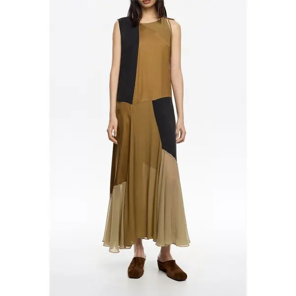 Bimba Y Lola Patchwork Midi Dress