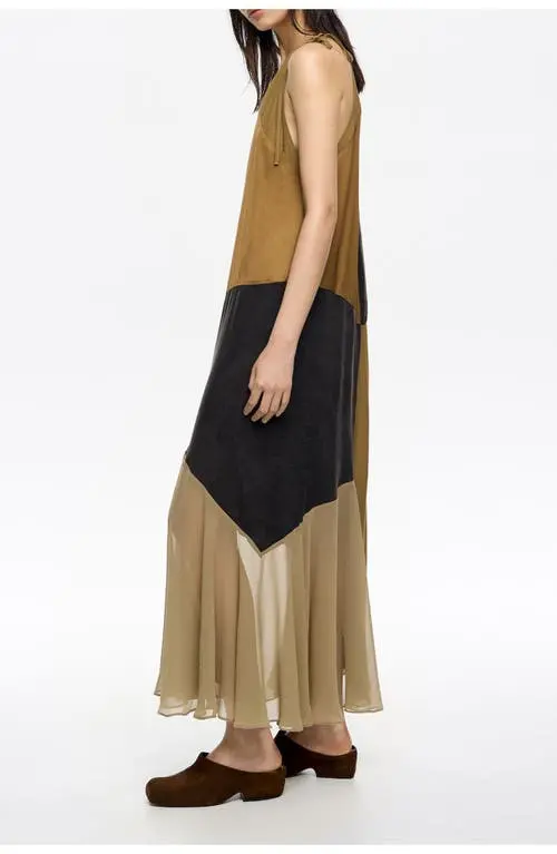 Bimba Y Lola Patchwork Midi Dress