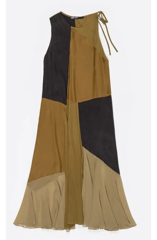 Bimba Y Lola Patchwork Midi Dress