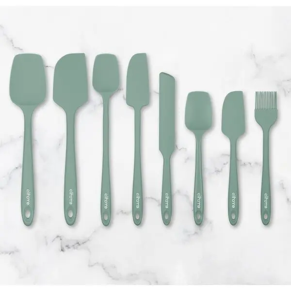 ELI HOME 8 Piece Silicone Spatula Set - Sage Green