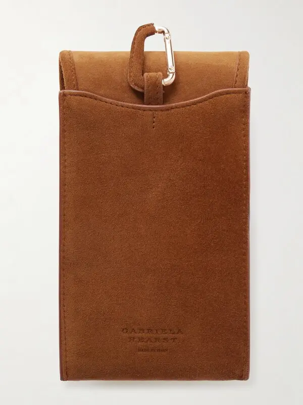 Gabriela Hearst Suede Sunglasses Pouch - Brown