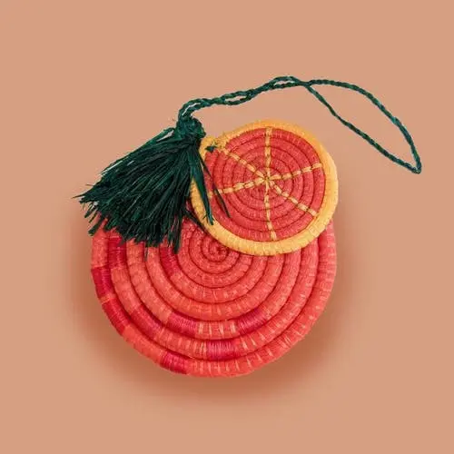INDEGO AFRICA Fruit Slice Bag Charms - Orange