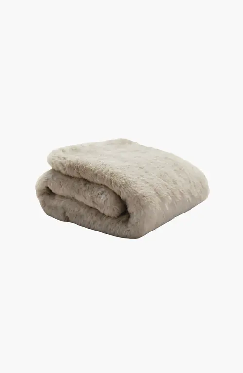ITALIC Supercloud Ultraplush Faux Fur Throw Blanket - Dune