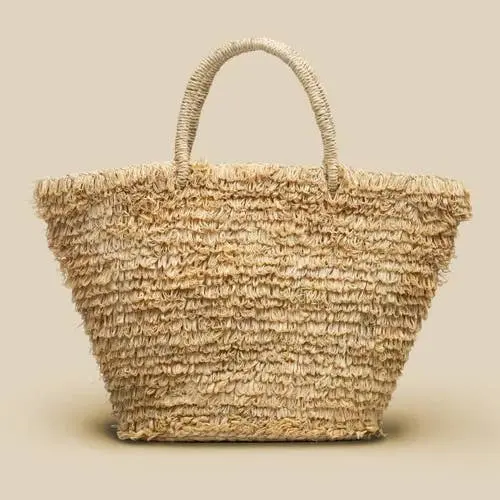 INDEGO AFRICA Gemini Raffia Bag - Natural